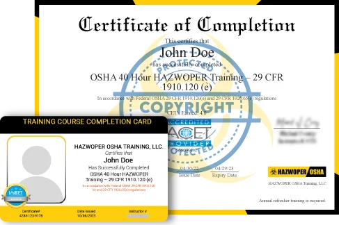OSHA 40 Hour HAZWOPER Online Training 29 CFR 1910.120 (e)