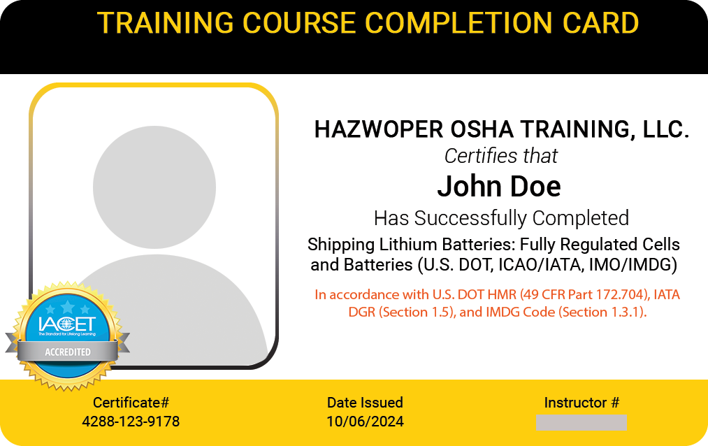 Shipping Fully Regulated Lithium Ion & Lithium Metal Batteries